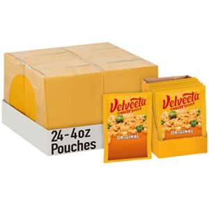 velveeta original cheese sauce pouches (24 ct pack, 4 boxes of 6 pouches)