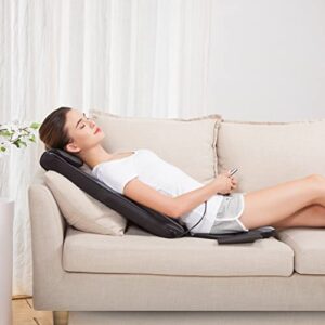 Snailax Shiatsu Massage Cushion with Heat Massage Chair Pad Kneading Back Massager for Home Office Seat use