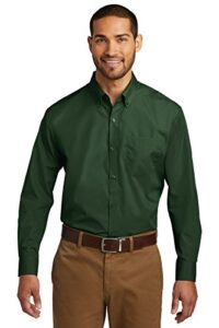 port authority long sleeve carefree poplin shirt. w100