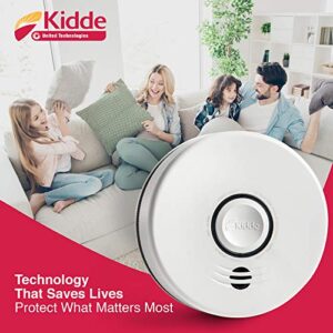 Kidde Smoke Detector, 10-Year Battery, Photoelectric Sensor Wire-Free Interconnect Smoke Alarm, Voice Alert