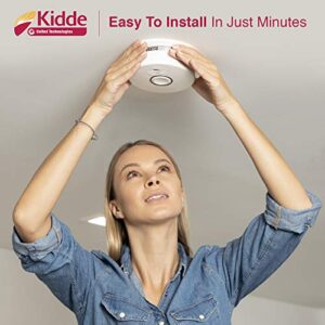 Kidde Smoke Detector, 10-Year Battery, Photoelectric Sensor Wire-Free Interconnect Smoke Alarm, Voice Alert