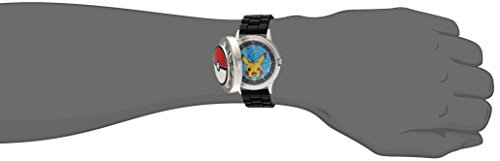 Accutime Kids Pokemon Pikachu Analog Quartz Wrist Watch with Blue Face & Black Strap, Cool Inexpensive Gift & Party Favor for Boys, Toddlers, Girls, Adults All Ages (Model: POK9025)