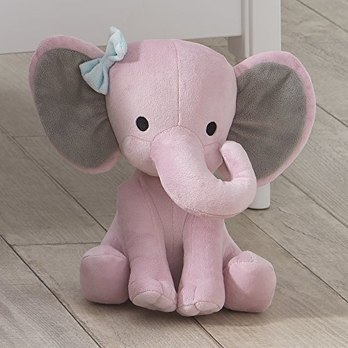 Bedtime Originals Twinkle Toes Pink Elephant Plush, Hazel, 1 Count (Pack of 1)