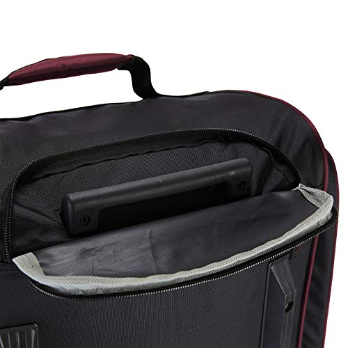 Travelers Club Xpedition 30 Inch Multi-Pocket Upright Rolling Duffel Bag, Crimson Red, 30" Suitcase