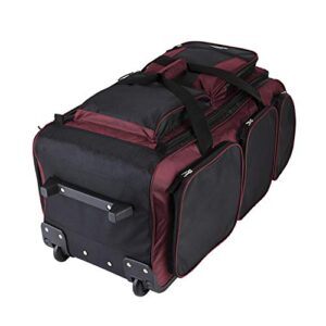 Travelers Club Xpedition 30 Inch Multi-Pocket Upright Rolling Duffel Bag, Crimson Red, 30" Suitcase