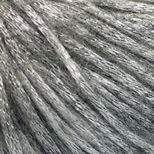 Rock Star, Silver Gray, Metallic Shine, Soft Nylon Merino Wool Acrylic Blend Yarn, 50 Gram