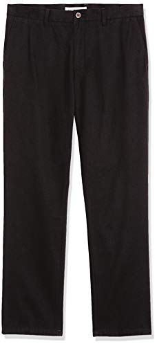 Amazon Essentials Men's Slim-Fit Wrinkle-Resistant Flat-Front Chino Pant, Black, 34W x 30L