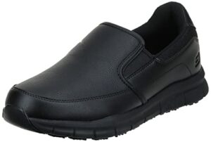 skechers men's nampa-groton food service shoe, black, 12 wide