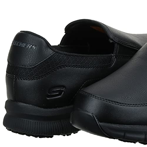 Skechers Men's Nampa-Groton Food Service Shoe, Black, 12 Wide