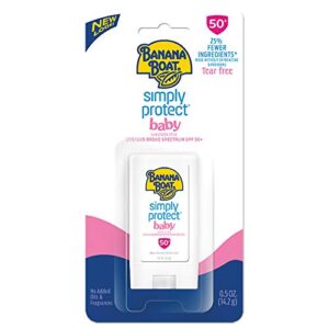 banana boat baby sunscreen stick, tear-free, broad spectrum, spf 50+, 0.5oz.