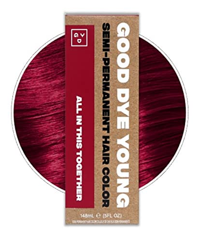 Good Dye Young Semi Permanent Red Hair Dye (All In This Together) – UV Protective Temporary Hair Color Lasts 15-24+ Washes – Conditioning Burgundy Hair Dye