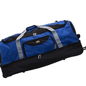 Rockland Drop Bottom Rolling Duffel Bag, Navy, 40-Inch