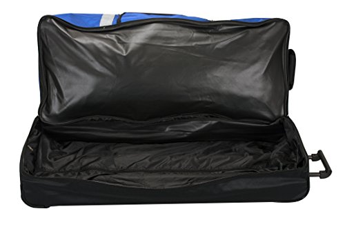 Rockland Drop Bottom Rolling Duffel Bag, Navy, 40-Inch