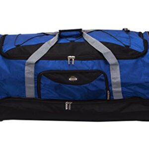 Rockland Drop Bottom Rolling Duffel Bag, Navy, 40-Inch