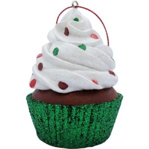 jillson & roberts white confetti cupcake christmas tree ornament