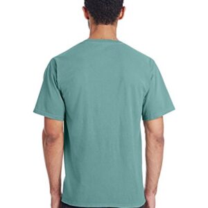 Men's 5.5 oz., 100% Ringspun Cotton Garment-Dyed T-Shirt L CYPRESS GREEN