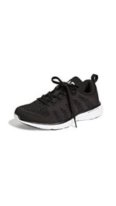 apl: athletic propulsion labs women's techloom pro sneakers, black/white/black, 7.5 medium us