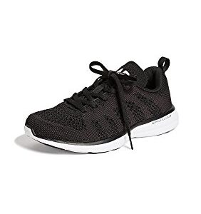 APL: Athletic Propulsion Labs Women's Techloom Pro Sneakers, Black/White/Black, 7.5 Medium US