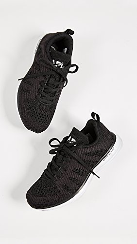 APL: Athletic Propulsion Labs Women's Techloom Pro Sneakers, Black/White/Black, 7.5 Medium US