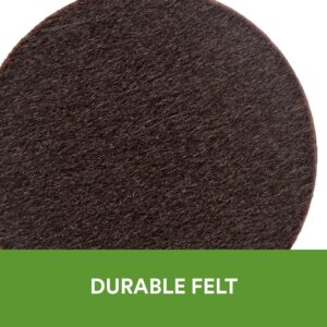 Scotch Felt Pads, Felt Furniture Pads for Protecting Hardwood Floors, Assorted Sizes Value Pack, Round, Brown, 162 Pads