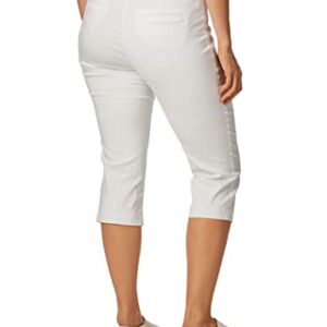 Briggs New York Womens Pull On Capri Pocket Casual Pants, White, 14 US