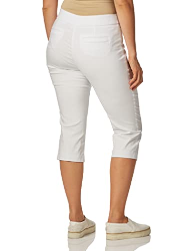 Briggs New York Womens Pull On Capri Pocket Casual Pants, White, 14 US