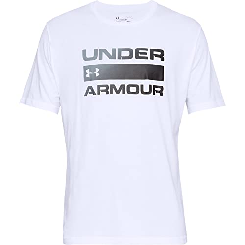 Under Armour mens Team Issue Wordmark Short-sleeve T-shirt , White (100)/Black , XX-Large