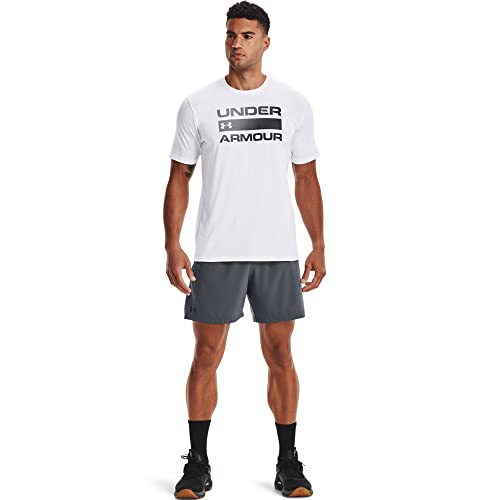 Under Armour mens Team Issue Wordmark Short-sleeve T-shirt , White (100)/Black , XX-Large