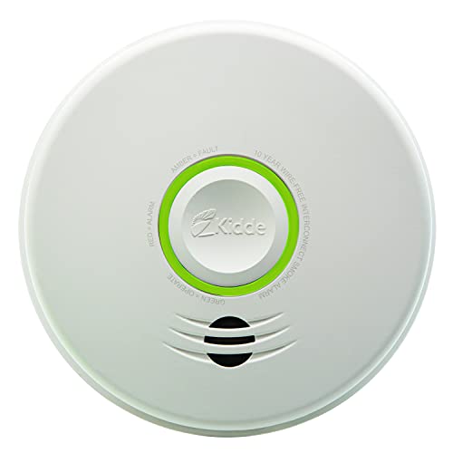 Kidde Smoke Detector, 10-Year Battery, Photoelectric Sensor Wire-Free Interconnect Smoke Alarm, Voice Alert, White, 2 Count