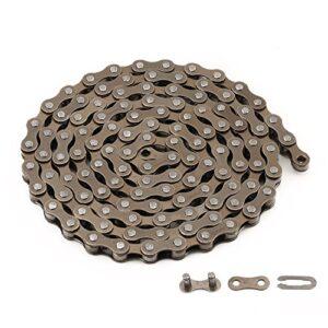 zonkie bike chain single-speed, bicycle chain 1 speed, 1/2 × 1/8 inch,116 links