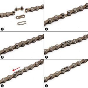 ZONKIE Bike Chain Single-Speed, Bicycle Chain 1 Speed, 1/2 × 1/8 inch,116 Links