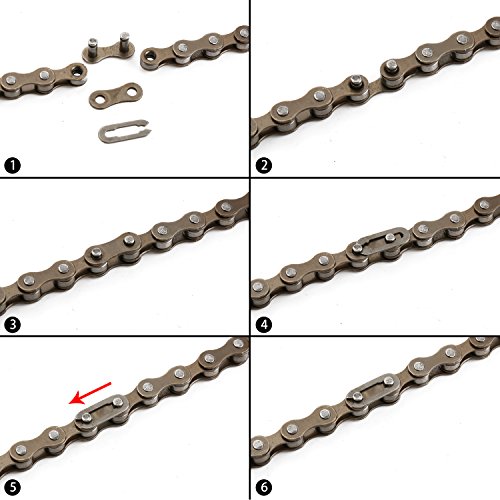 ZONKIE Bike Chain Single-Speed, Bicycle Chain 1 Speed, 1/2 × 1/8 inch,116 Links