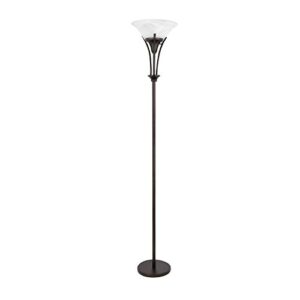 globe electric 63361 70" floor lamp, dark bronze, alabaster glass shade, floor lamp for living room, floor lamp for bedroom, home improvement, home décor, home office accessories, reading lamp