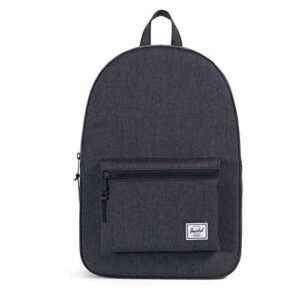 herschel settlement backpack, black crosshatch/black, classic 23.0l