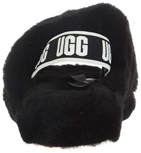 UGG Kids' Fluff Yeah Slide Slipper, Black, 4