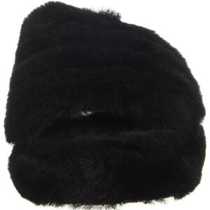 UGG Kids' Fluff Yeah Slide Slipper, Black, 4