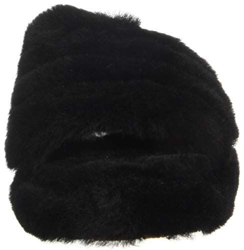 UGG Kids' Fluff Yeah Slide Slipper, Black, 4