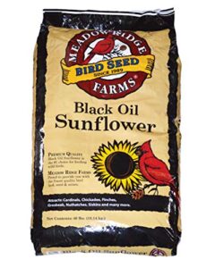 meadow ridge farms black oil sunflower bird seed, 40-pound bag