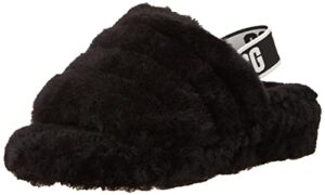 ugg women's fluff yeah slide slipper, black, 11 m us