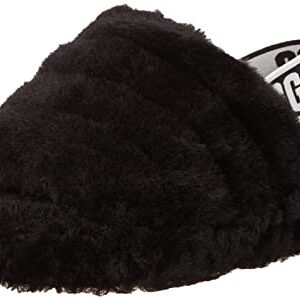 UGG Women's Fluff Yeah Slide Slipper, Black, 11 M US