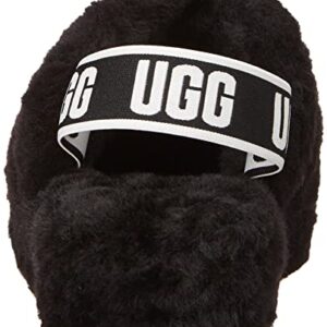 UGG Women's Fluff Yeah Slide Slipper, Black, 11 M US