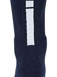 NIKE Elite Basketball Crew Socks (Midnight Navy/White, Medium)