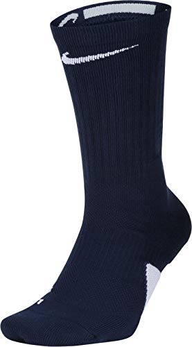 NIKE Elite Basketball Crew Socks (Midnight Navy/White, Medium)