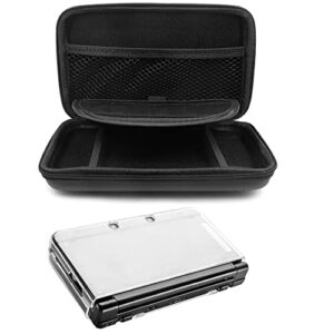 protective carrying case compatible new 3ds xl, with hard cover and 2 pcs screen protectors, afunta hard shell travel bag, protective films for top and bottom screen