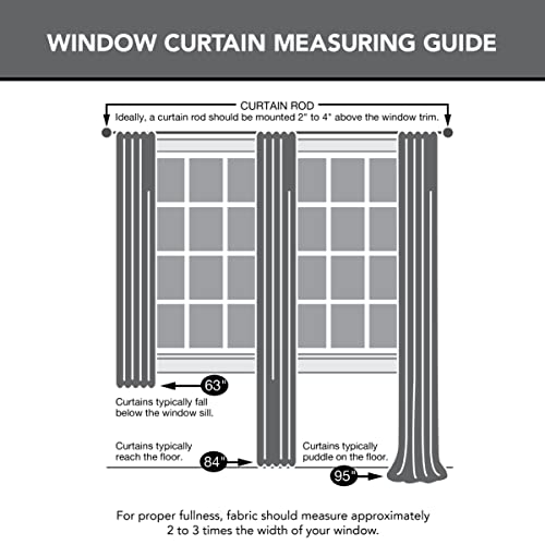 Sun Zero Easton Energy Saving Blackout Tab Top Curtain Panel, 40" x 84", Stone