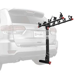 allen sports deluxe locking quick release 5-bike carrier for 2 in. hitch, model 552qr , black