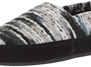 Acorn Women's Moc Slipper – Cozy, Comfortable Moccasins for Women – House Shoes with Memory Foam Cloud Cushioning and Indoor / Outdoor Sole, Wooly Stripes, 8-9