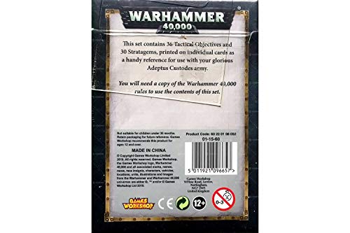 Games Workshop Datacards - Adeptus Custodes (2018 Edition)