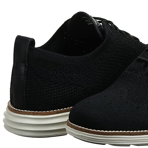 Cole Haan Men's Original Grand Knit Wing TIP II Sneaker, BLACK/IVORY, 10 M US