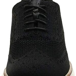 Cole Haan Men's Original Grand Knit Wing TIP II Sneaker, BLACK/IVORY, 10 M US